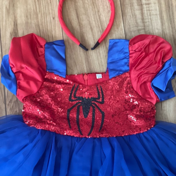 Dresses | Spiderman Tutu Costume For Toddler Girls Party Dress With ...